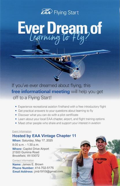 Flying Start Orientation – Midwest Antique Airplane Club